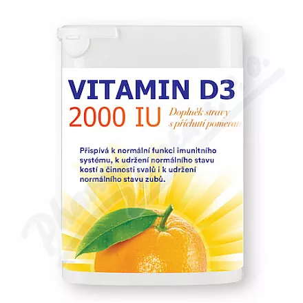 Vitamin D3 2000 IU tbl.60 - 79 Kč — Mujlekarnik.cz