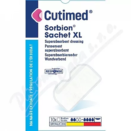 Cutimed Sorbion Sachet XL abos.krytí 25x45cm 10ks - 7 548 Kč ...